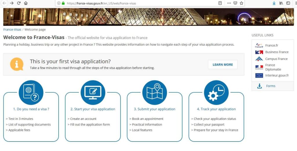 FRANCE ONLINE VISA APPLICATION - http://france-visas.gouv.fr/web/france ...