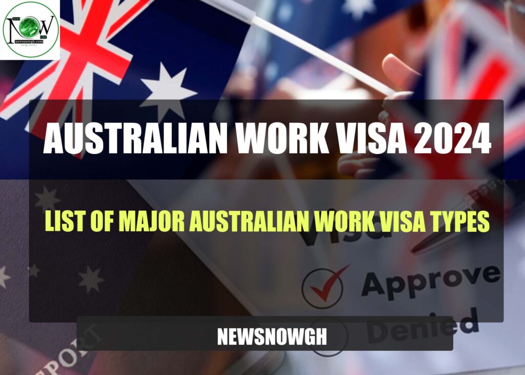 Australian Work Visa 2024: List of Major Australian Work Visa